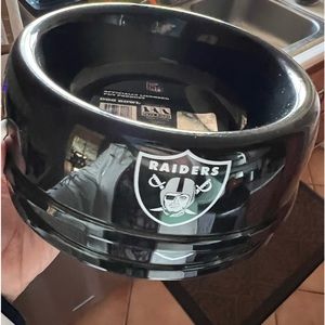NFL | Dog | Free W25 Med Bowl Raiders Food Water Dish Nfl Black Plastic ...